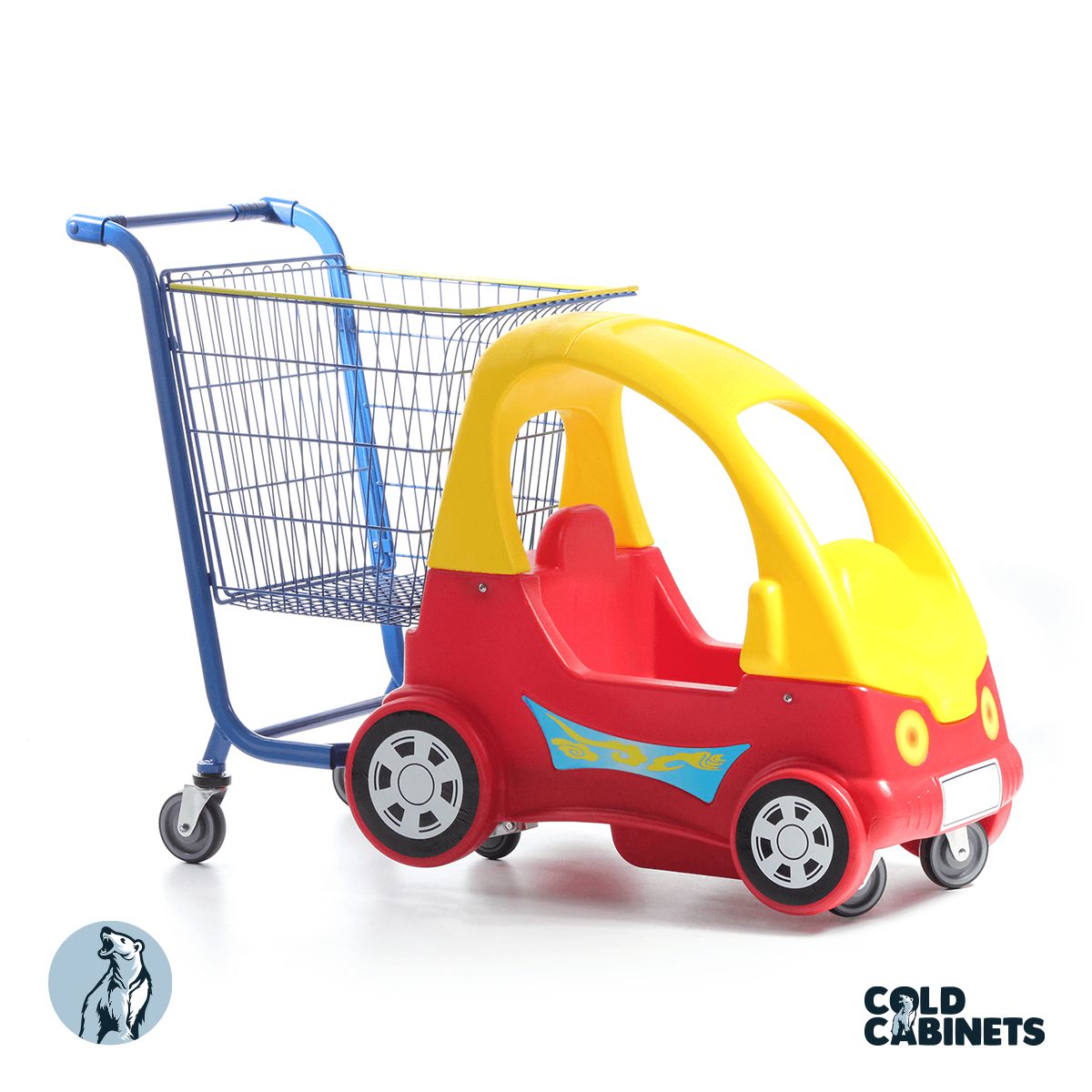 80 Lt Eurocar Play Metal Kids Shopping Trolley Cart - Cold Cabinets ...